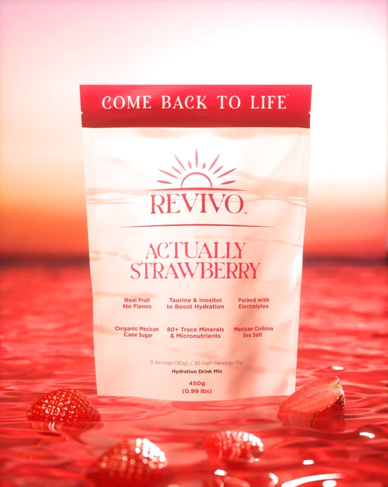 Revivo Supplements - Hydration, Real Fruit, Real Sugar, Real Sea Salt